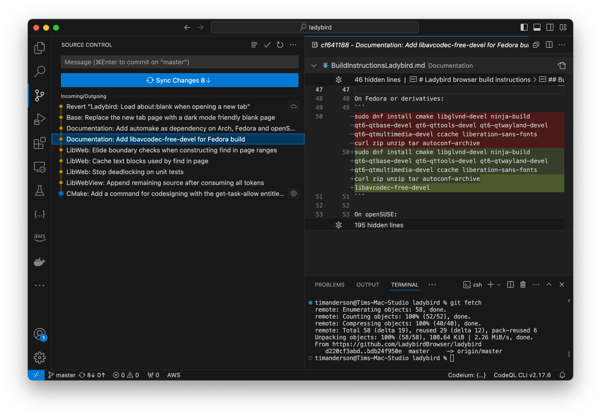 Visual Studio Code update previews source change visualization, initial ...