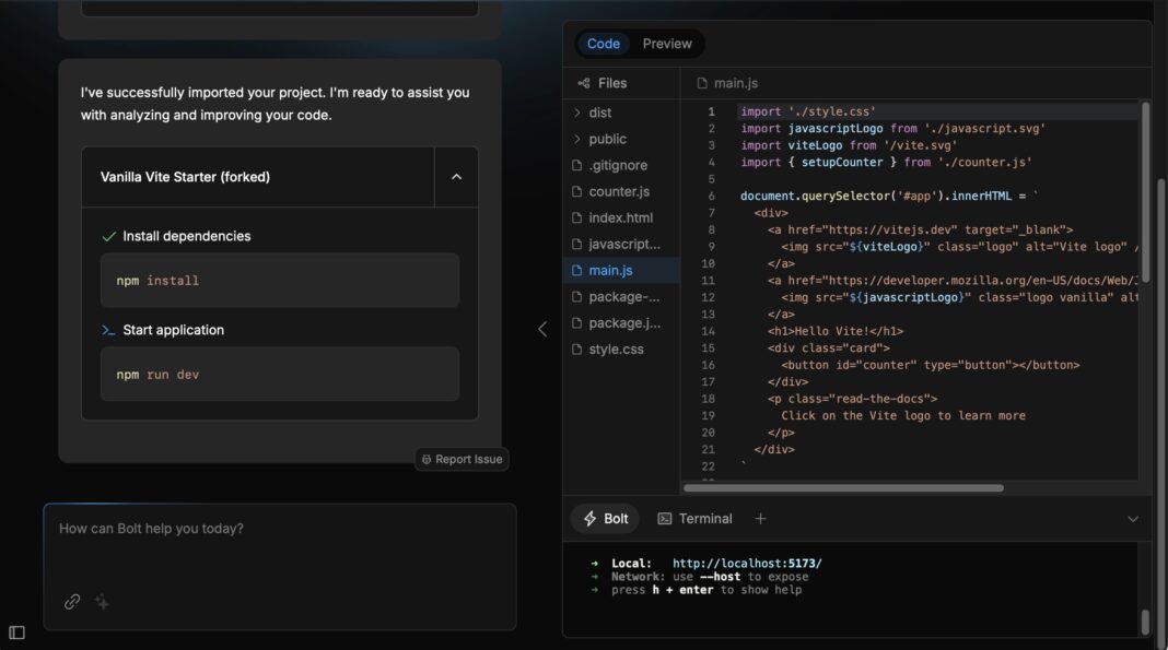 StackBlitz Bolt.new blurs boundaries between web development and skilled use of AI prompts ...