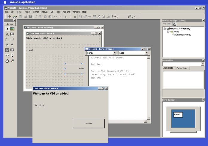 Visual Basic 6 recreated as a cross-platform IDE in modern .NET – just 'for fun' • DEVCLASS